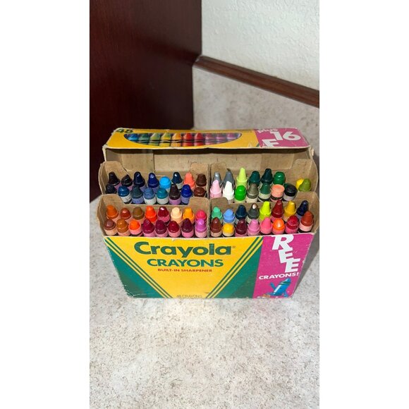 Crayola | Office | Vintage Crayola Crayons 48 6 Free Box Retired Colors ...